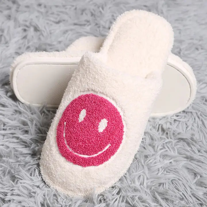 SMILEY FUZZY SLIPPERS – Mustang Spirit Shop